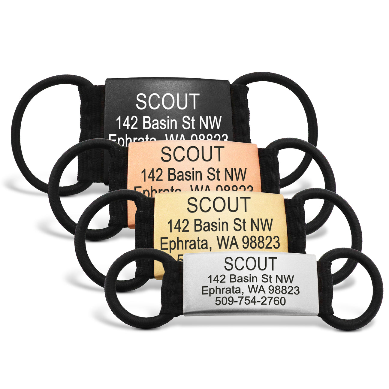 Slide-On Dog Tags | 8 Colors | Engraved – GoTags