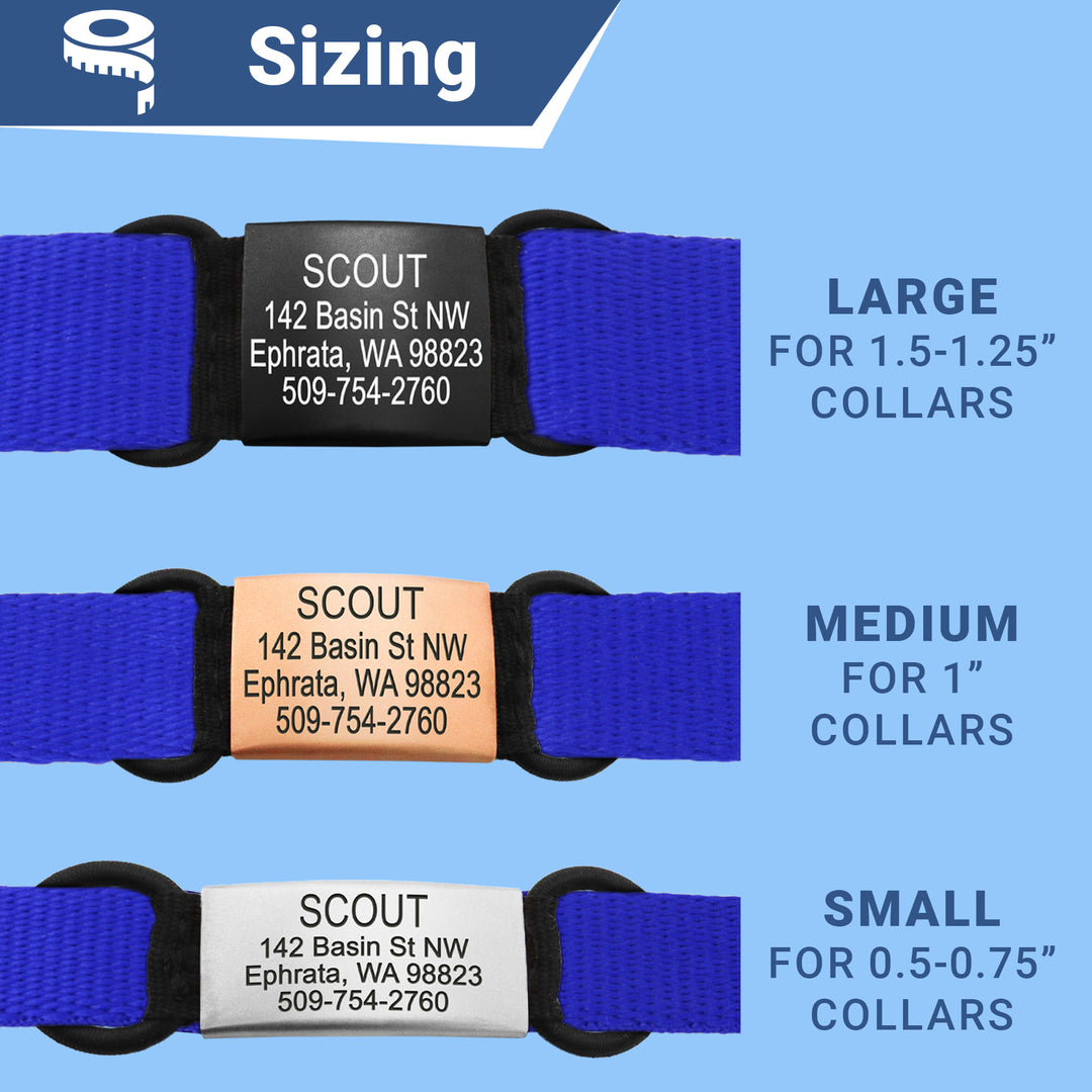 Slide-On Dog Tags | 8 Colors | Engraved – GoTags