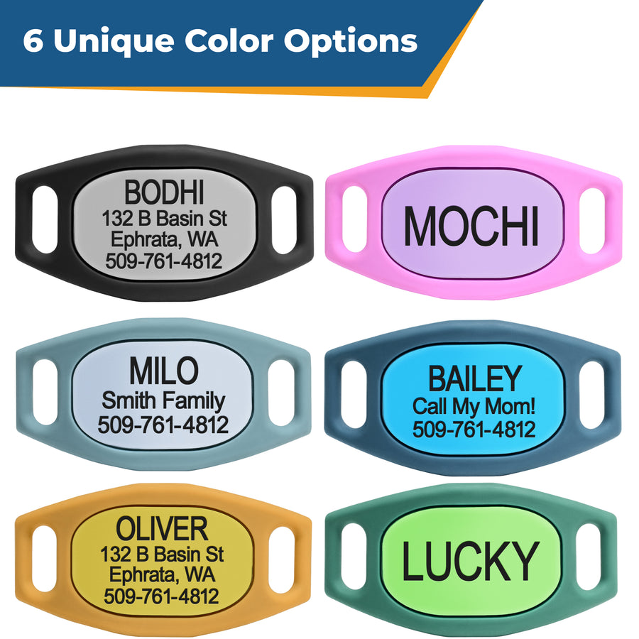 Slide-On Dog Tags | 8 Colors | Engraved – GoTags