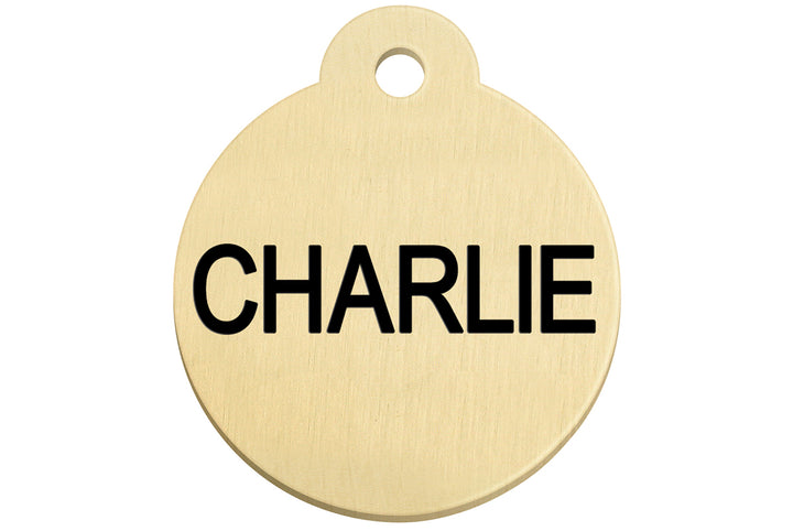 Round Pet ID Tags in Solid Brass | Engraved – GoTags