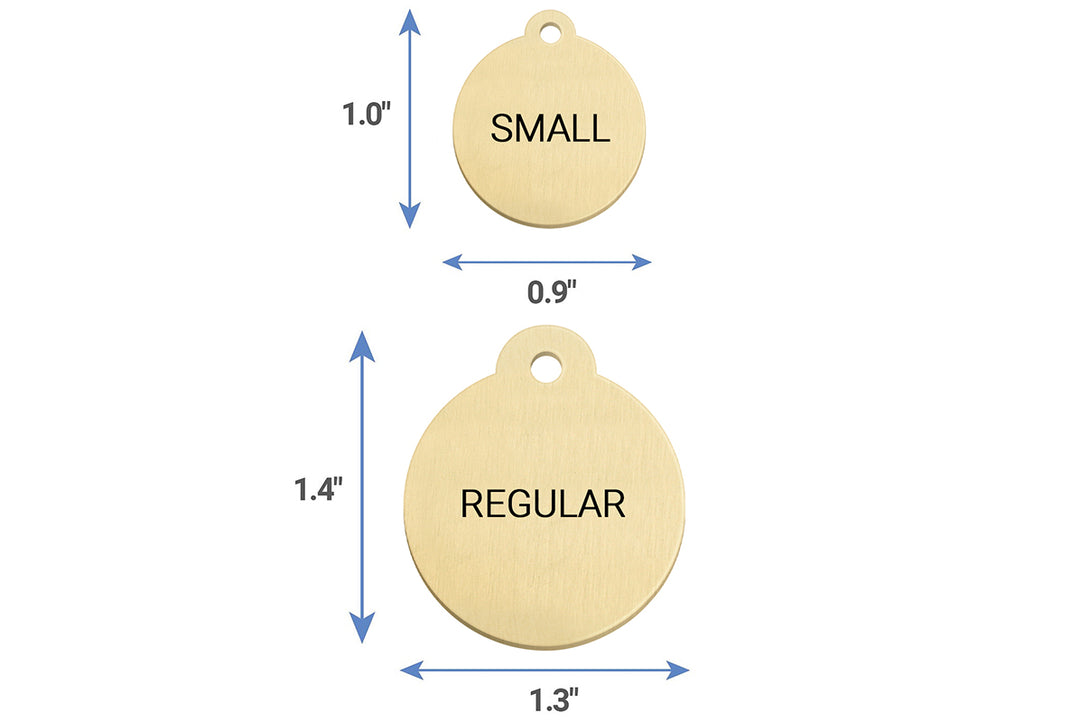 Round Pet ID Tags in Solid Brass | Engraved – GoTags