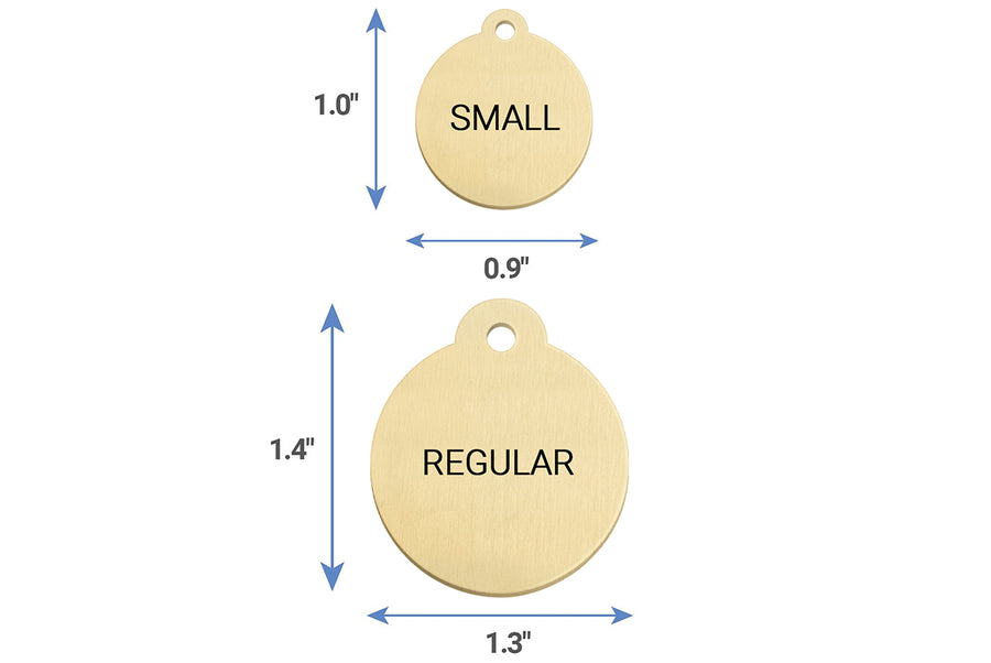 Round Pet ID Tags in Solid Brass | Engraved – GoTags