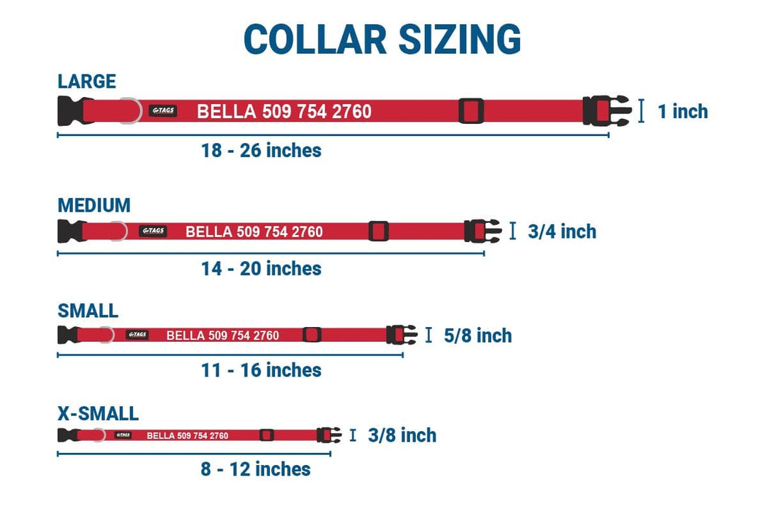 Personalized Embroidered Dog Collars | Adjustable#N#– GoTags
