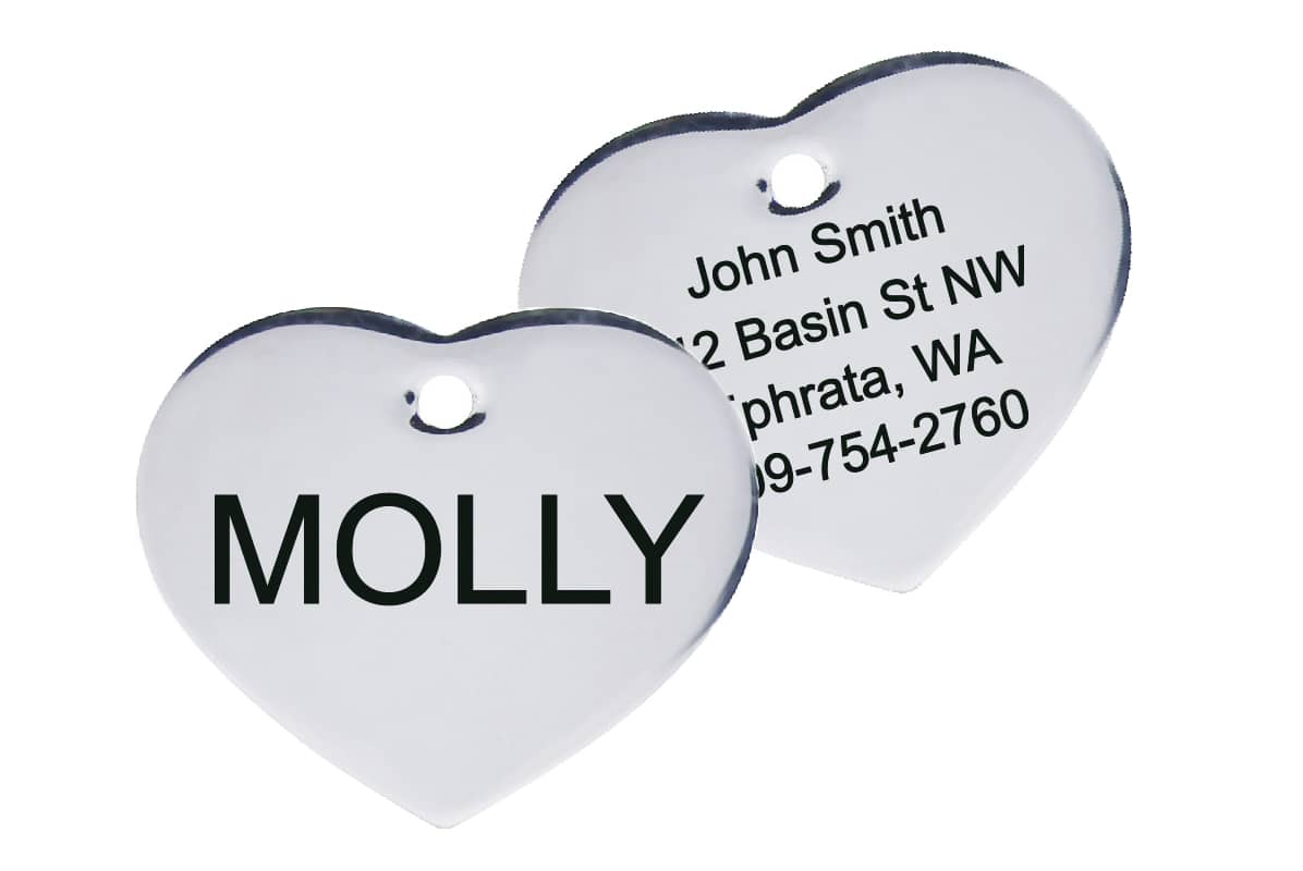 Heart Shaped Dog Tags | Stainless Steel | Engraved – GoTags