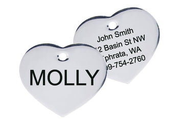 Heart Shaped Dog Tags | Stainless Steel | Engraved – GoTags