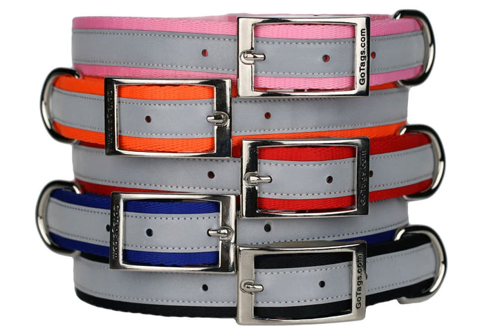 Reflective Dog Collars | Metal Buckle Dog Collars – GoTags