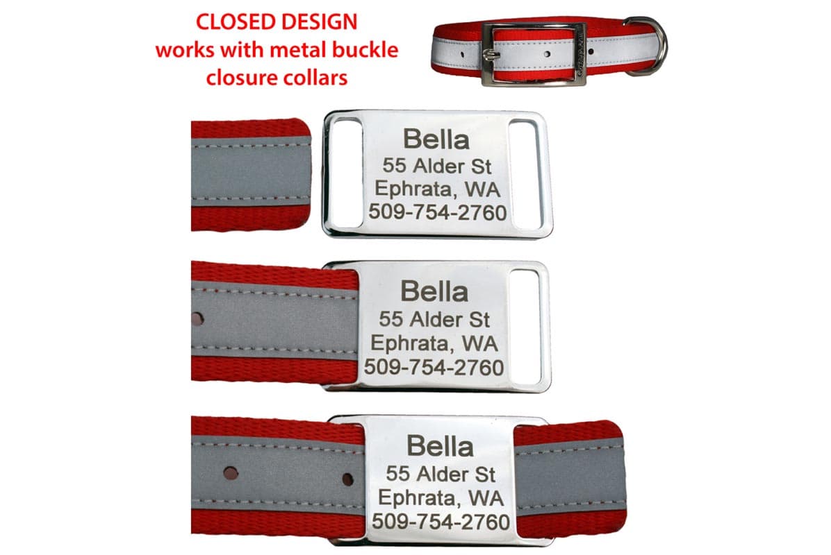 Slide-On Dog Tags | Stainless Steel | Quiet Tags – GoTags